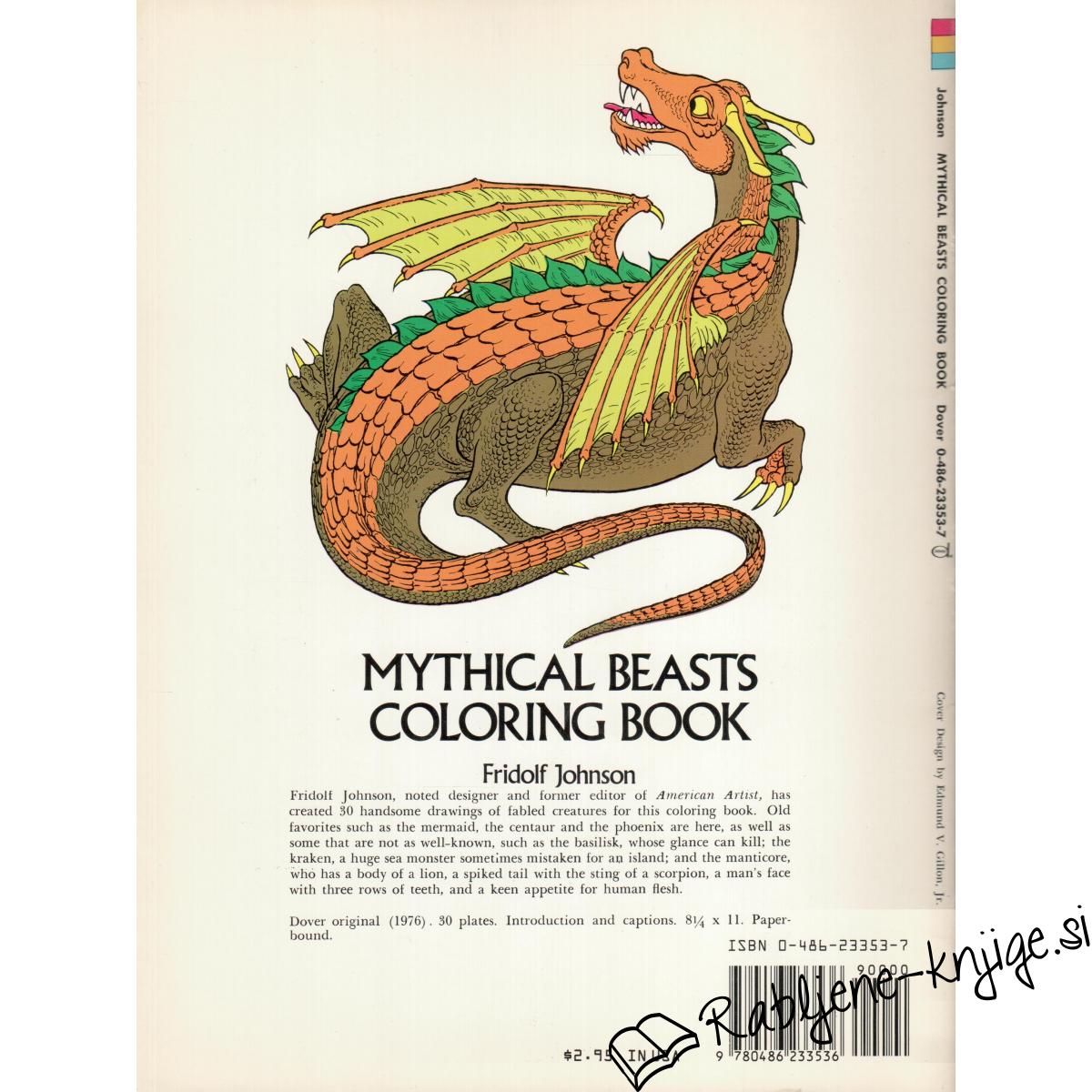 Mythical beasts coloring book